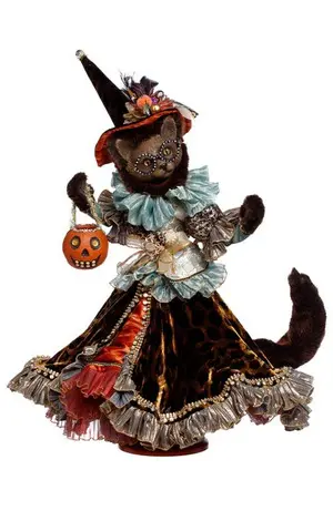 MARK ROBERTS Halloween Cat Dark Brown