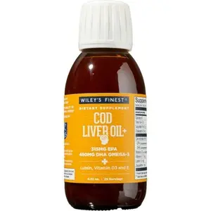 WILEY'S FINEST Cod Liver Oilorange Flavored Omega-3 Fish Oil Supplement765mg - None