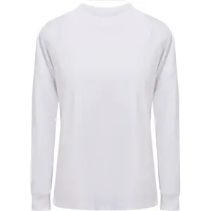 ASPECT Aspect Cotton Boxy Rib Trim Long Sleeve Sweatshirt White