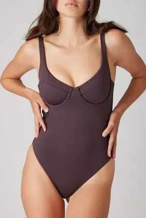 LONDRE BODYWEAR LONDRE BODYWEAR The Riviera Underwire One Piece Cocoa