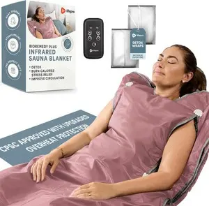 LIFEPRO Bioremedy Infrared Sauna Blanket Portable Full Body Detox & Relaxation - Pink