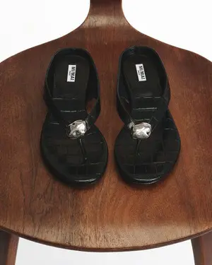 MI/MAI Cristo Croc Jewel Flat Sandals