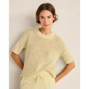 HAVEN WELL WITHIN Organic Cotton Linen Tape Yarn Sweater - Celery Leaf