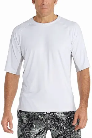 Coolibar Ultimate Short Sleeve Rash Guard - White
