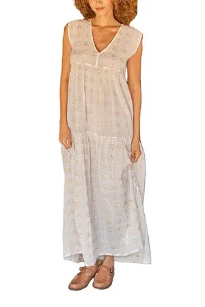 Ace & Jig Jules V-neck Belted Tiered Maxi Dress