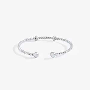 ALEX AND ANI Twisted Rope Charm Bracelet Cuff - Silver