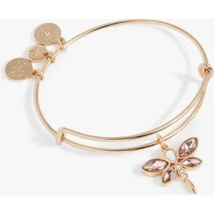 ALEX AND ANI Crystal Dragonfly Bangle Bracelet - Gold