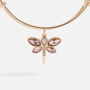 ALEX AND ANI Crystal Dragonfly Bangle Bracelet