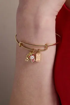 ALEX AND ANI Here For The Drama!" Popcorn & Ticket Charm Bangle