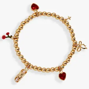 ALEX AND ANI There Cannoli Be You" Beaded Charm Bracelet - Gold