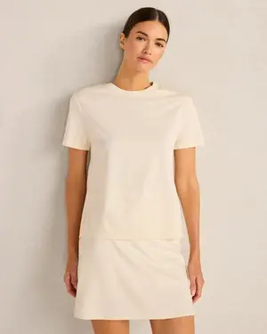 HAVEN WELL WITHIN Pima Cotton Short Sleeve Tee - Sandstone