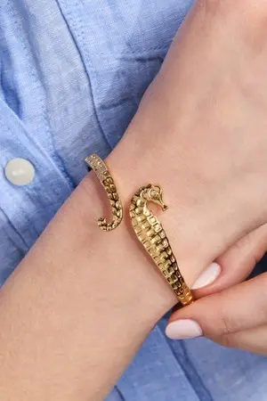 ALEX AND ANI Seahorse Bypass Cuff Bracelet