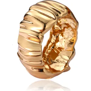 KELLERY Toned Sculptural Cuff Bracelet - Gold