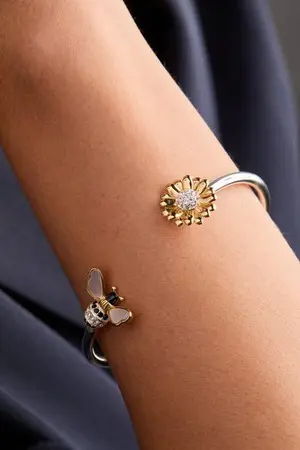 ALEX AND ANI Sunflower & Bee Flex Cuff