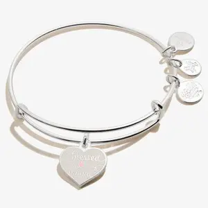 ALEX AND ANI Blessed Mama Charm Bangle - Silver