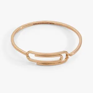 ALEX AND ANI Thanks For Holding Us All Together" Paperclip Tension Bangle - Gold