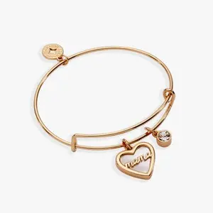 ALEX AND ANI Mama Mother Of Pearl Bangle Bracelet - Gold