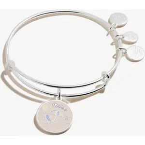 ALEX AND ANI Happy Retirement Charm Bangle - Silver