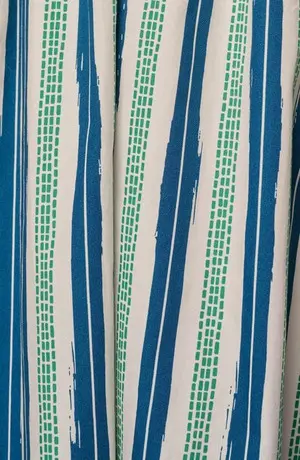 Adrianna Papell Striped Smocked Waist Midi Dress