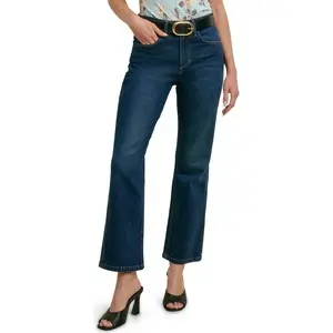 FAVORITE DAUGHTER The Dot Mid Rise Straight Ankle Jeans - Adelaide