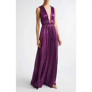 Ulla Johnson Lena Pleat Satin Gown