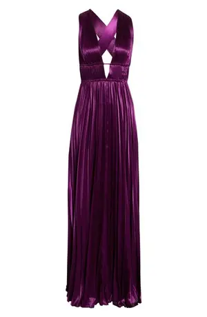 Ulla Johnson Lena Pleat Satin Gown