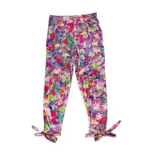 TRAMP IN DISGUISE Rose Silk Capri Leggins - Pink