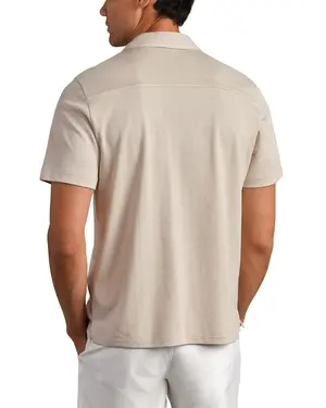 RHONE Palms Camp Collar Patterned Shirt