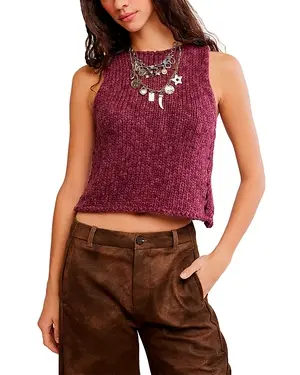 Free People Opal Sweater Tank - Sangria