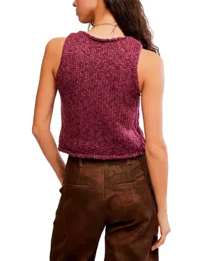 Free People Opal Sweater Tank - Sangria