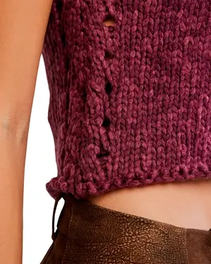 Free People Opal Sweater Tank - Sangria