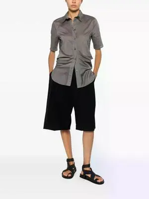 JIL SANDER Pleated Collar Cotton Shirt