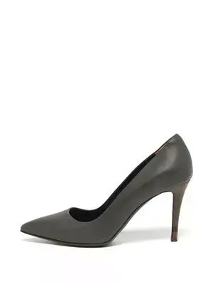 Fendi Calf Leather Pointed-toe Pumps - Grey
