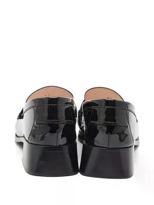 ROGER VIVIER Patent Leather Loafers With Gold-tone Buckle