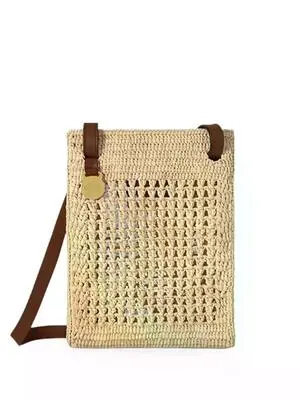 Mulberry Crochet Raffia Crossbody Bag - Neutrals