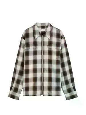SECOND / LAYER Checked Zip-up Shirt