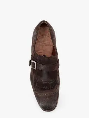 Church's Shanghai Loafers In Vintage-effect Suede - Brown