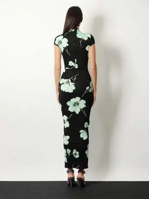 Alaïa Viscose Dress With Sakura Print