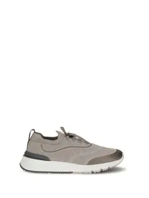 Brunello Cucinelli Techno Cotton Knit Sneakers - Brown