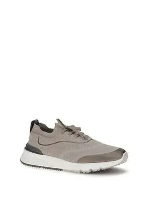 Brunello Cucinelli Techno Cotton Knit Sneakers - Brown
