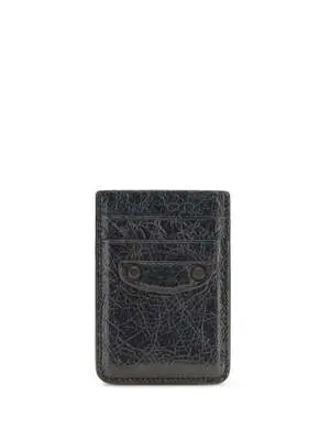 Balenciaga Le City Magnetic Card Holder - Black