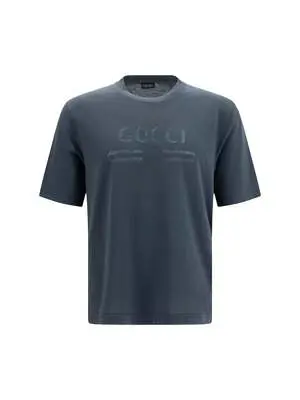 Gucci Cotton Jersey T-shirt With Devoré Detail - Gray