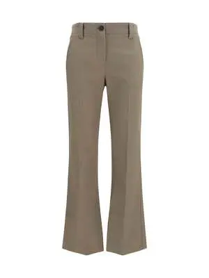 Brunello Cucinelli Slim Flared Tailored Pants - Brown