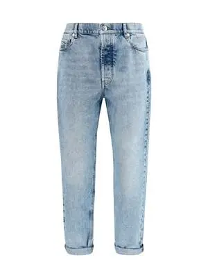 Brunello Cucinelli Straight-leg Turn-up Jeans - Blue