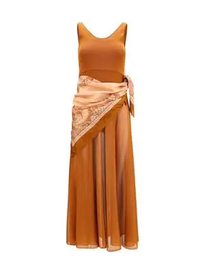 Zimmermann Zimmermann Women Aster Scarf Maxi Dress Brown