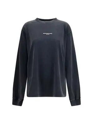 Alexander Wang Long-sleeve Logo T-shirt - Black