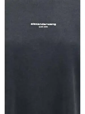 Alexander Wang Long-sleeve Logo T-shirt - Black