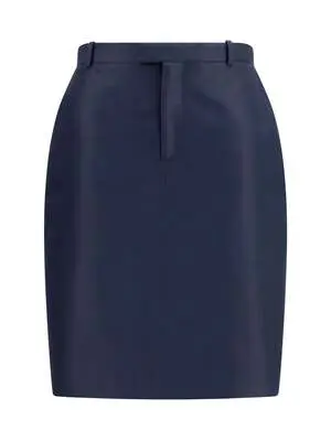 Gucci Silk Faille Skirt - Blue