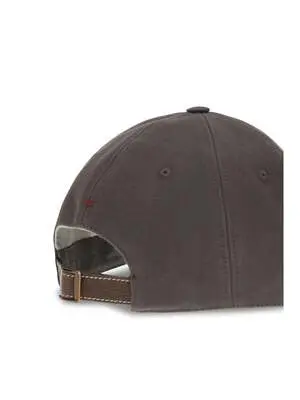 Brunello Cucinelli Cotton Baseball Cap With Embroidered Monogram