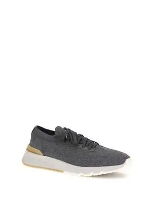 Brunello Cucinelli Cotton Lace-up Sneakers - Blue
